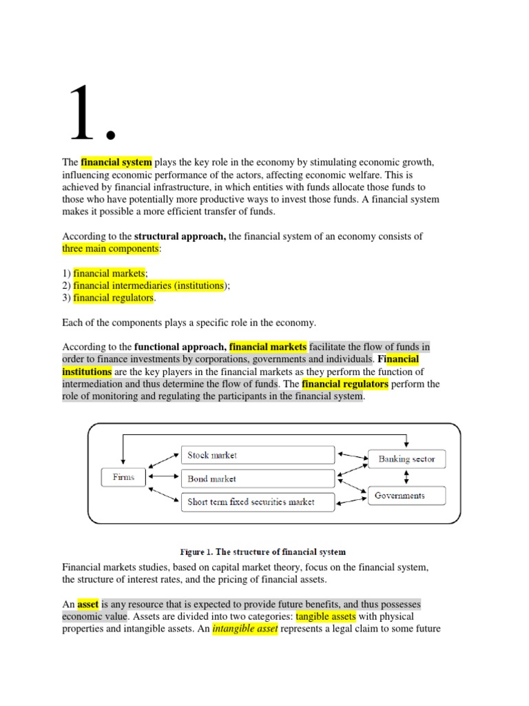 Understanding Financial Systems and Markets | PDF | Financial Markets ...