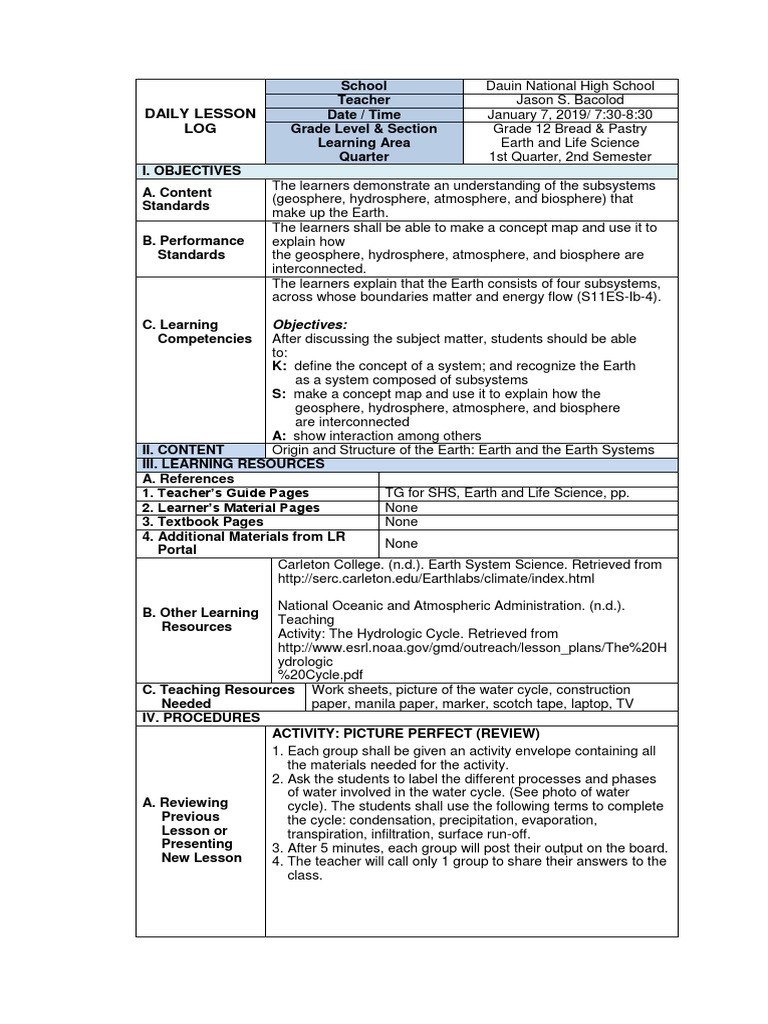Earth and Life Science DLL | Earth | Atmosphere