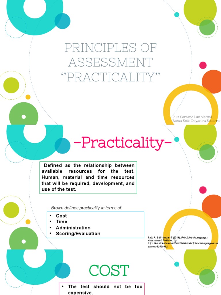 Practicality | PDF | Test (Assessment) | Evaluation Methods