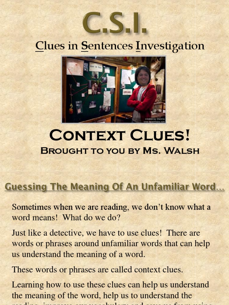 Context Clues Power Point | PDF | Word | Linguistics