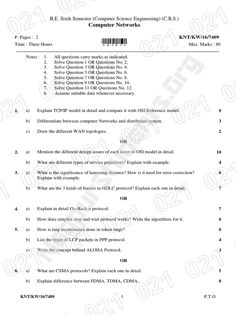 Computer Networks | PDF | Routing | Osi Model