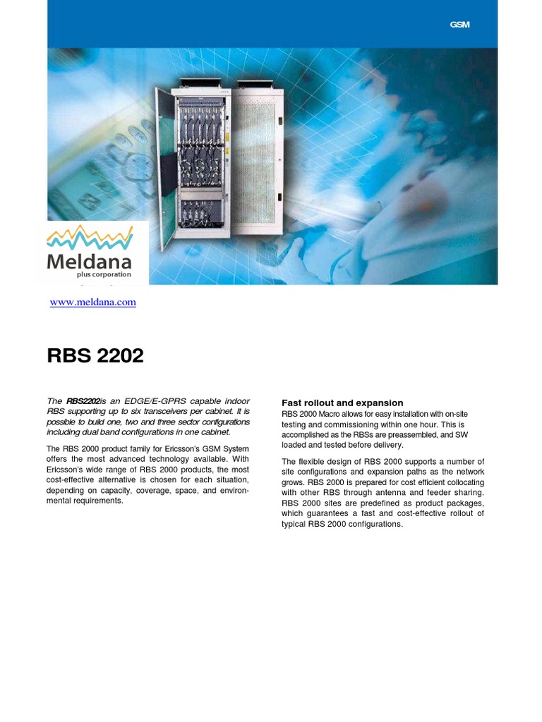 Technical Specifications and Capabilities of the Ericsson RBS 2202 ...