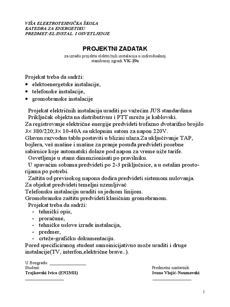 Projektni Zadatak | PDF