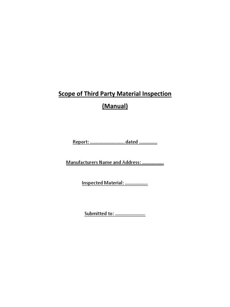 Scope of Material Inspection Structures | PDF