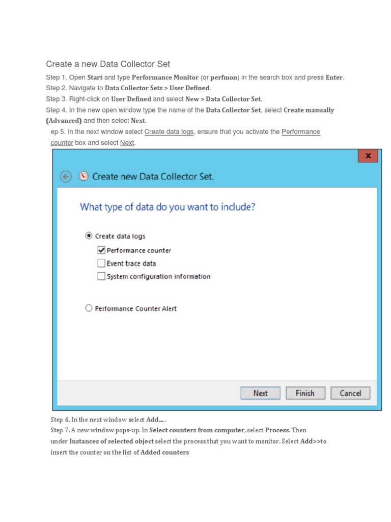 Create A New Data Collector Set | PDF | Cisco Systems | Screenshot