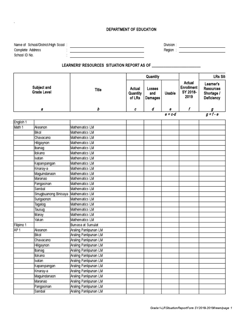 Books Inventory Form | PDF
