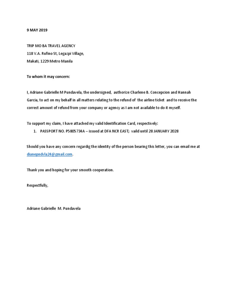Auth Letter