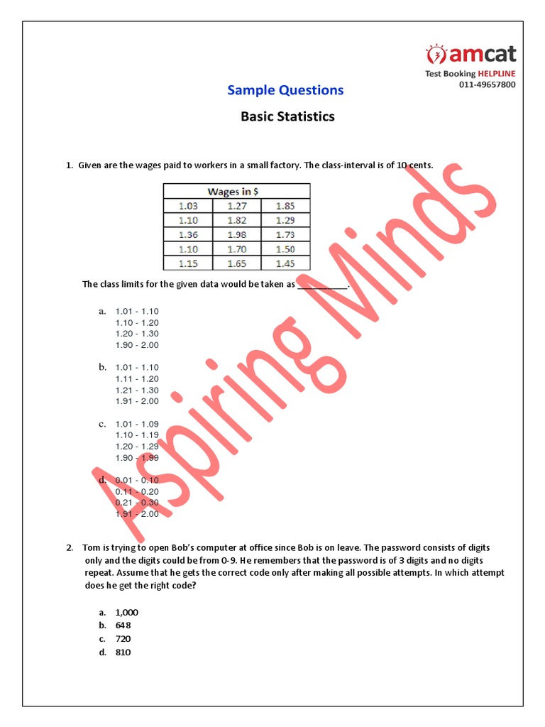 Basic Statistics PDF | Download Free PDF | Median | Mean