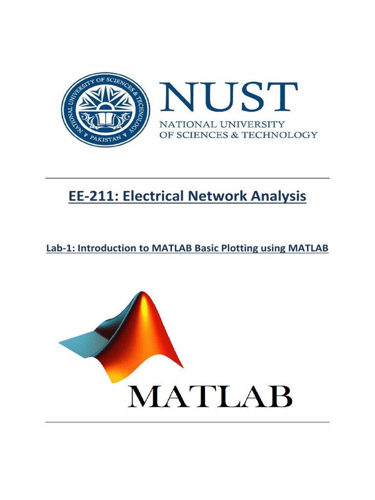EE-211: Electrical Network Analysis: Lab-1: Introduction To MATLAB ...