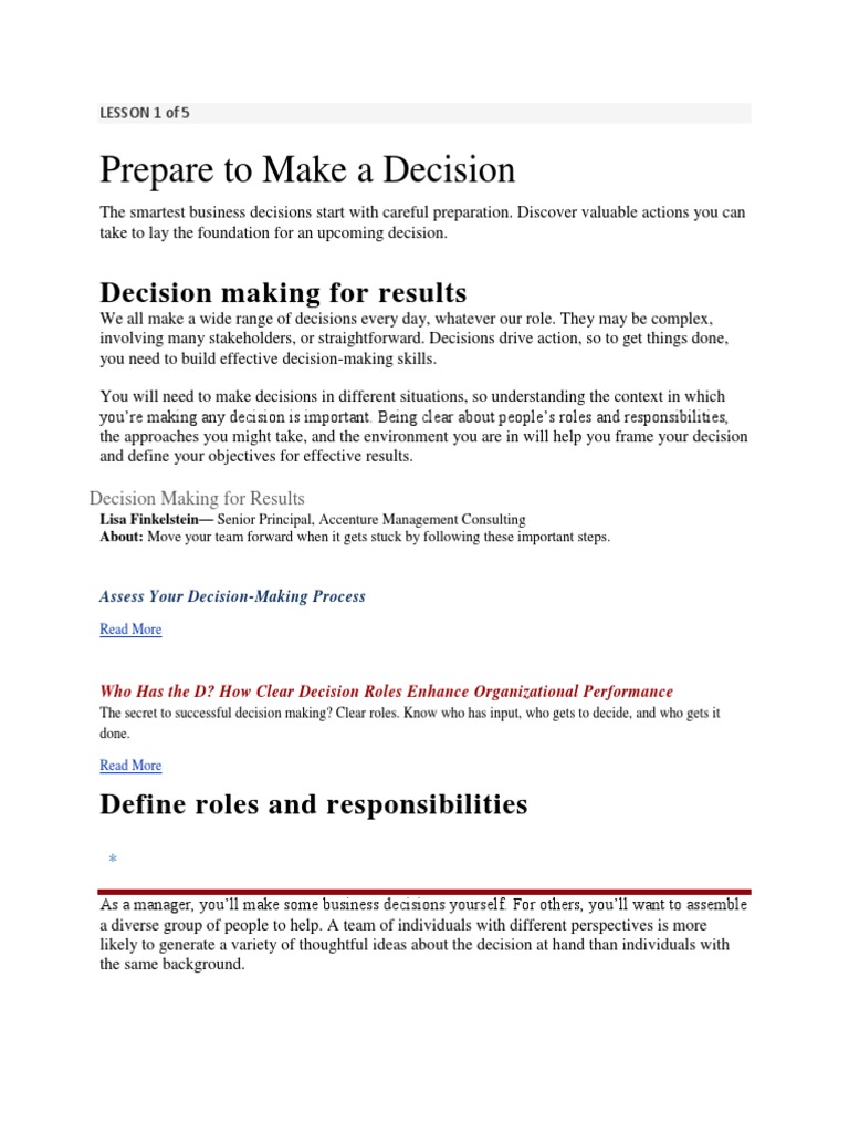 Decision Making | PDF | Data Analysis | Decision Making