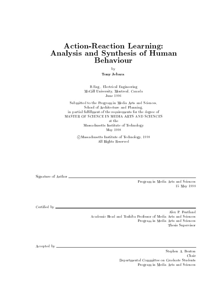 Jebara Thesis | PDF | Computer Vision | Machine Learning