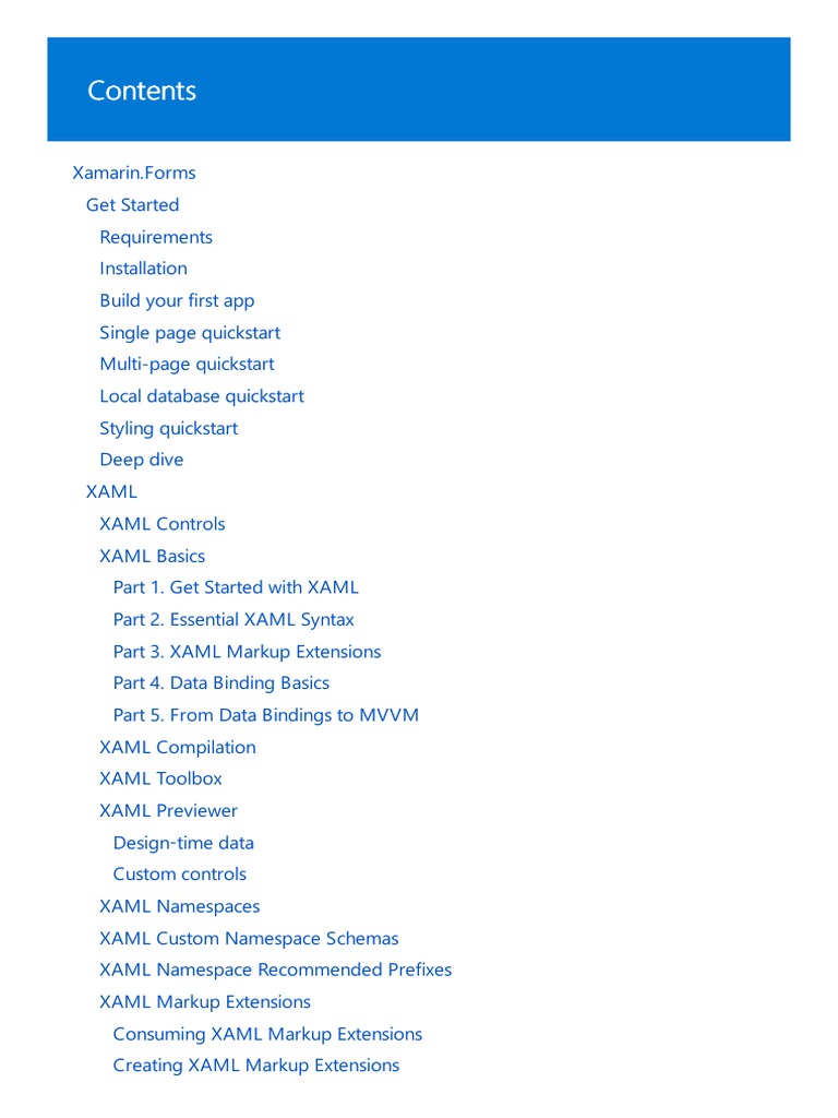 Xaml Pdf Pdf Xamarin Extensible Application Markup Language