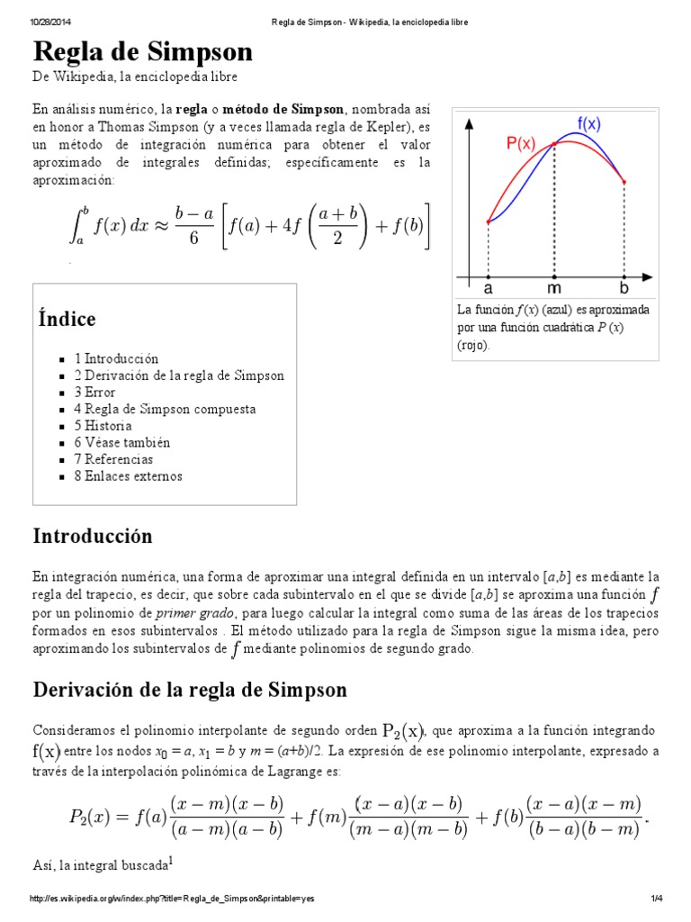 04 Regla de Simpson 1 | PDF | Algoritmos | Conceptos matemáticos