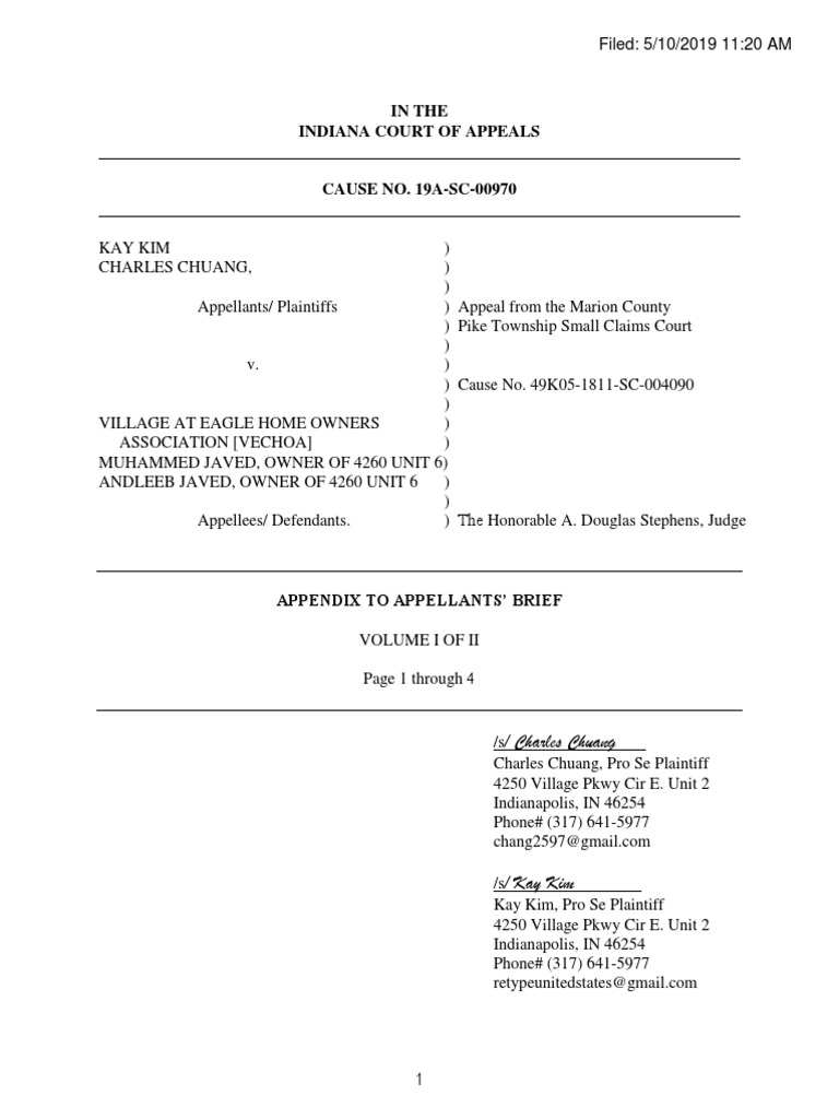 Inappl Appendix Vol I of Ii - Toapl' Brief t4p 10may19 FNL Fa190510 ...