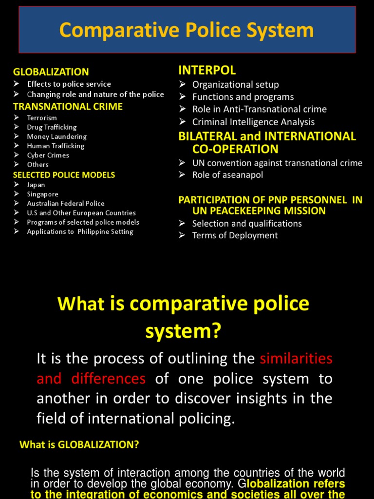 Comparative Police System CCC | PDF | Cybercrime | Human Trafficking