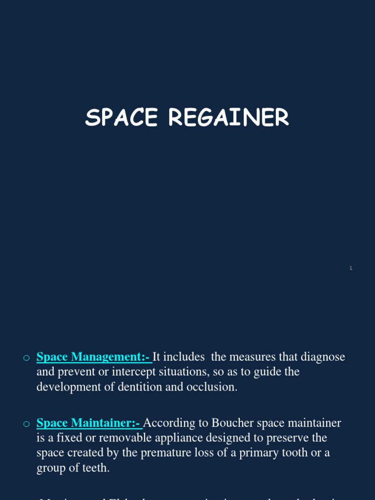 Space Regainer | PDF | Human Tooth | Orthodontics