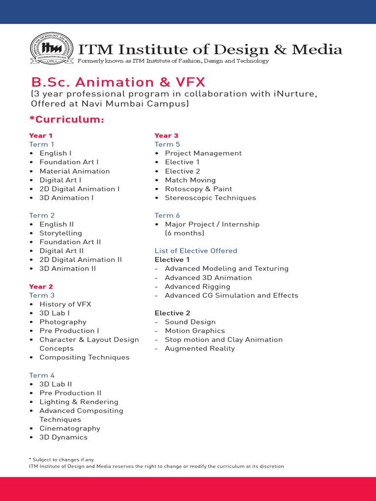 BSC Animation Curriculum | PDF