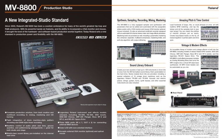 MV 8800 Brochure | PDF | Synthesizer | Sound Recording