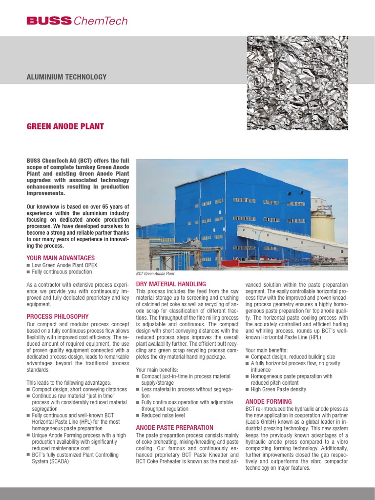 Al 010-1-17 Green Anode Plant v3 | PDF | Aluminium | Recycling