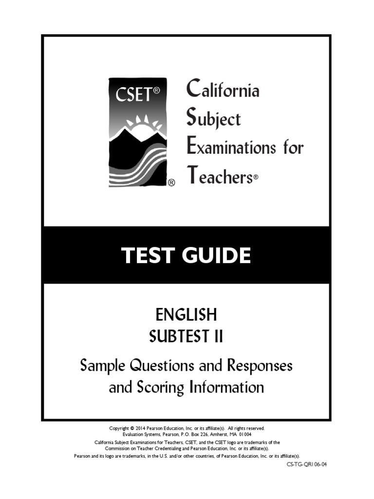 Cset English Subtest 2 | PDF | Second Language | Second Language ...