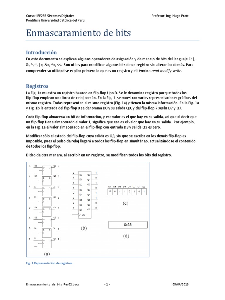 Enmascaramiento de Bits Rev02 | PDF | Poco | Proposición