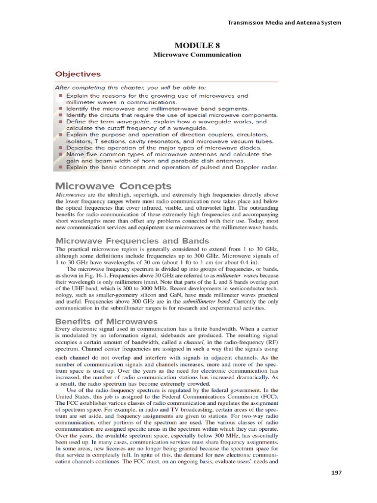 Microwave Communication Systems Overview | PDF | Transmission Medium ...