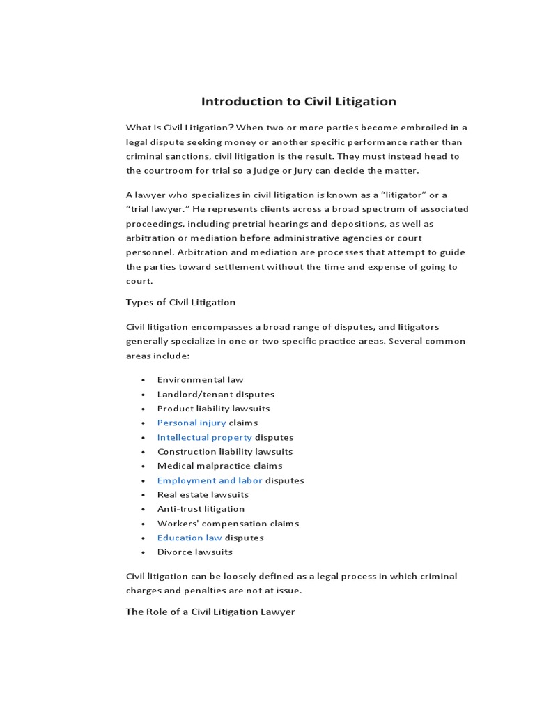 Navigating the Stages of Civil Litigation: Understanding the Distinct ...