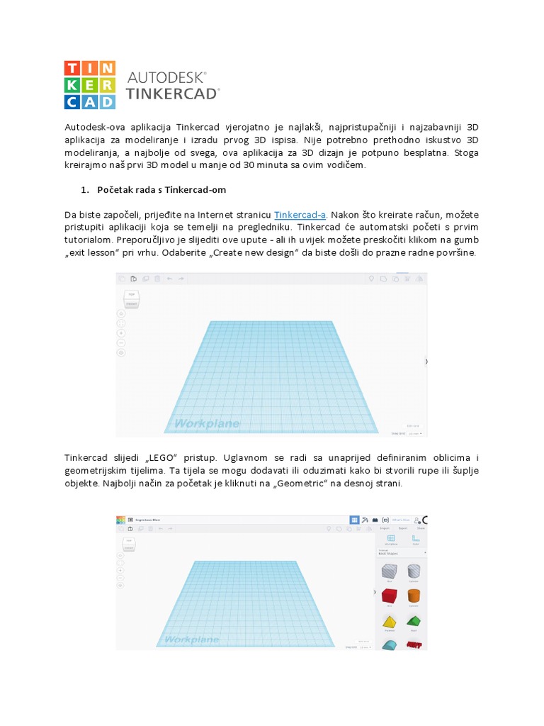 Tinkercad Tutorial | PDF