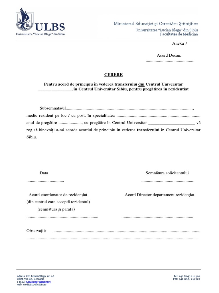 Cereri Transfer | PDF