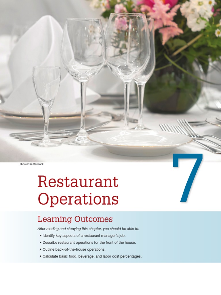 Restaurant Ops | PDF | Restaurants | Point Of Sale