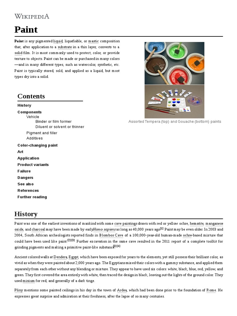 Paint | PDF | Paint | Art Materials