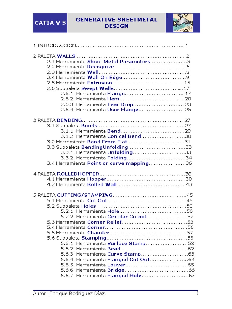 Manual Catia V5 R18 - Generative Sheetmetal Design | PDF | Espacio ...