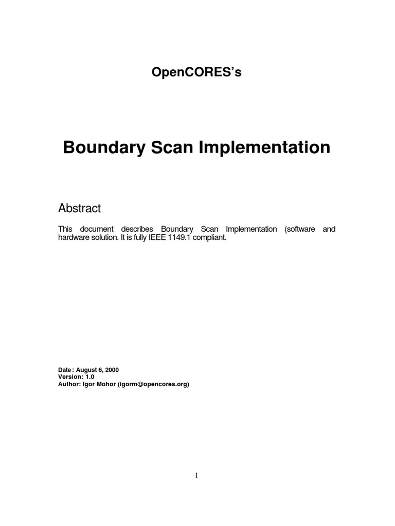 Boundary Scan Architecture Overview | PDF | Electronics | Computer Data