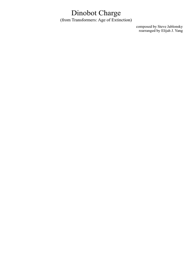 Dinobot Charge From Transformers Age Of Exinction Pdf Elements Of Music Gaiaphones