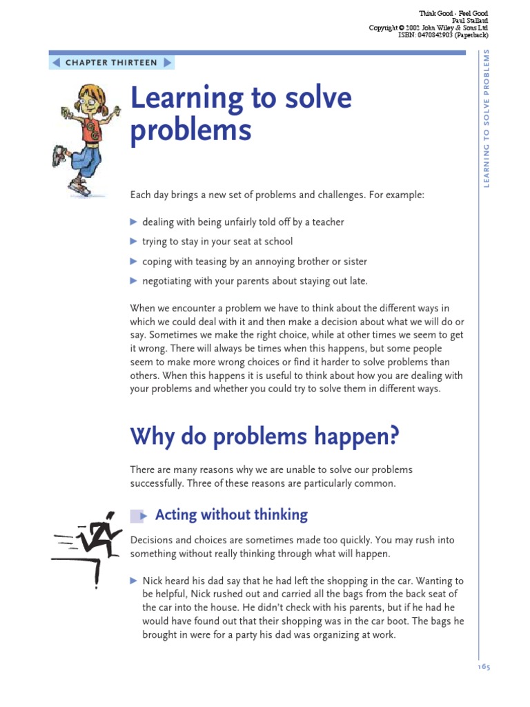 Learning To Solve Problems: Why Do Problems Happen? | PDF