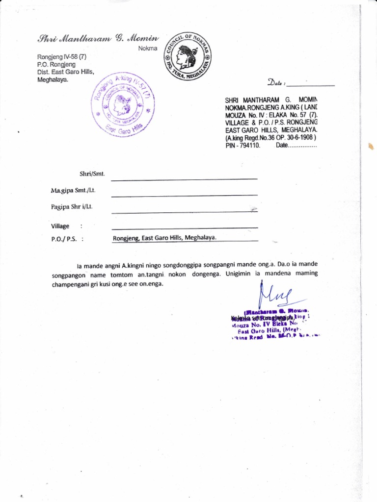 Nokma Original Document | PDF