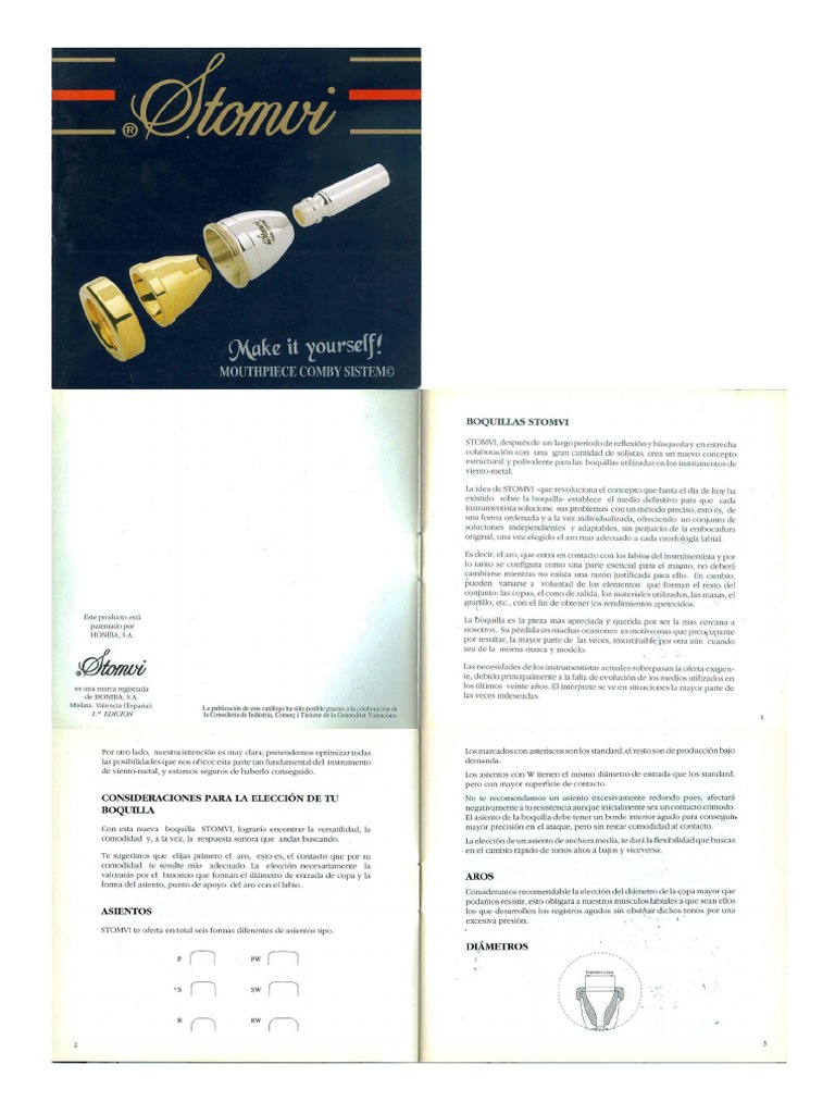 Stomvi Combi System Trombon Esp | PDF
