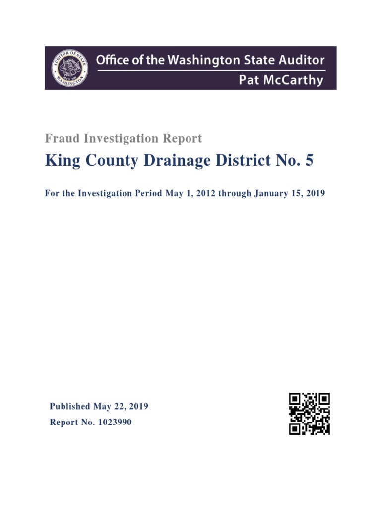 Washington State Auditor's Office Report On King County Drainage ...