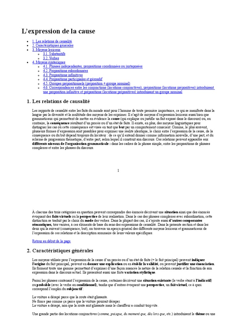 Expression de La Cause | PDF | Clause | Phrase