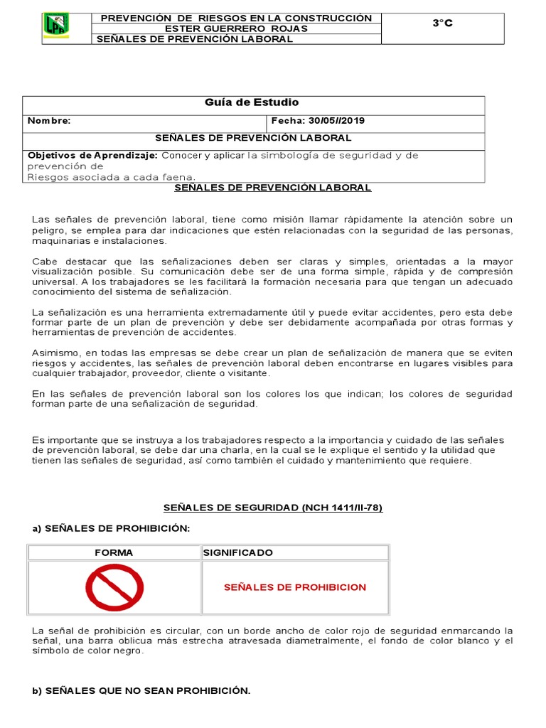 Señales de Prevención Laboral y Seguridad | PDF | Business
