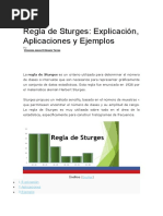 Regla de Sturges | PDF | Histograma | Estadísticas
