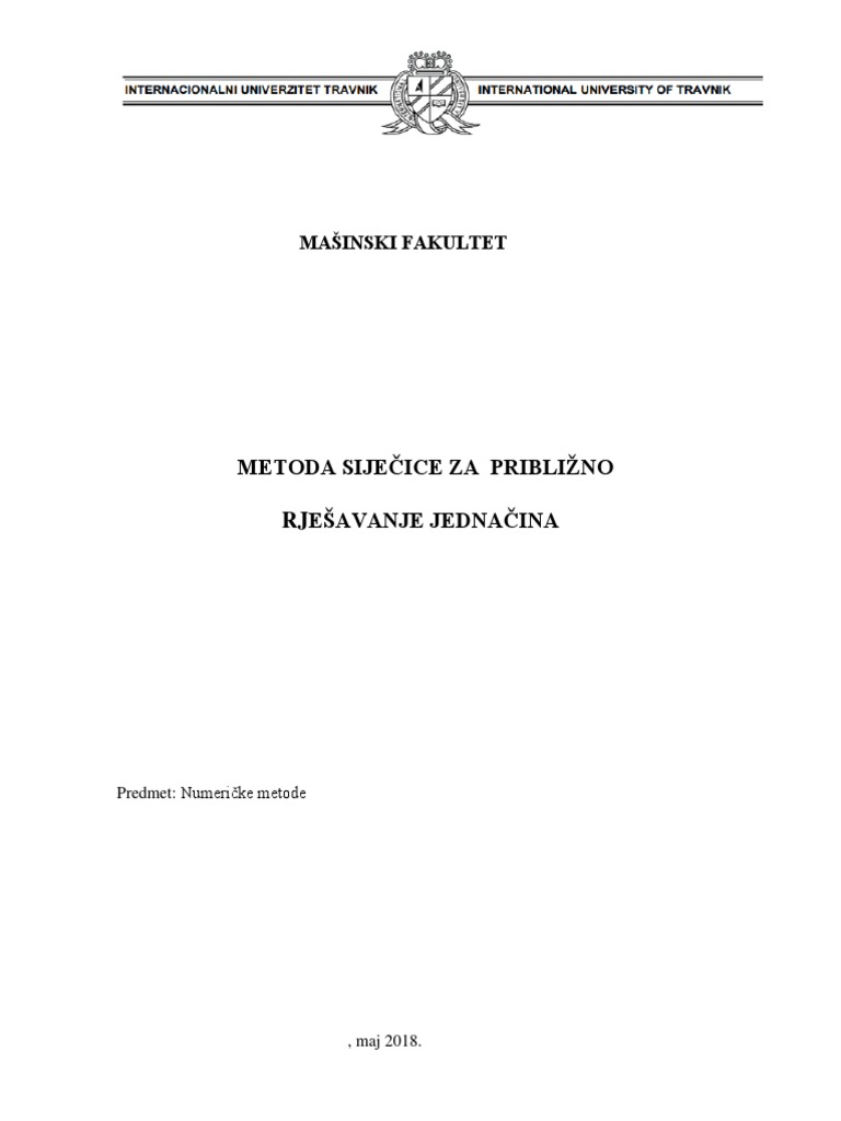 Numericke Metode | PDF