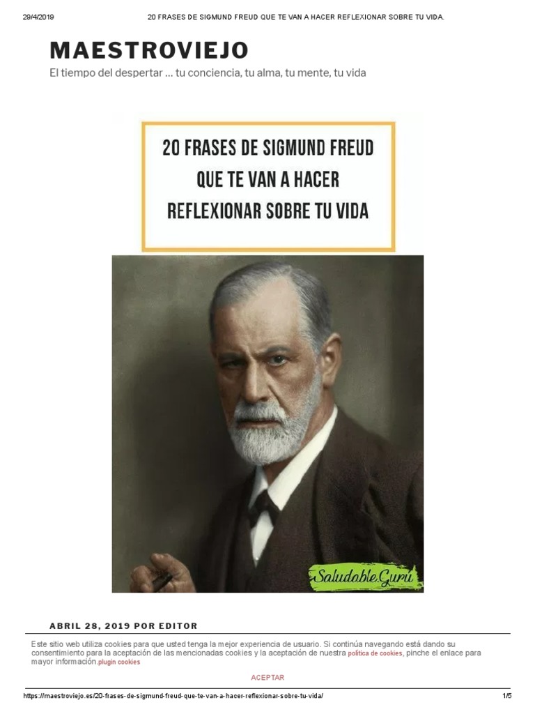 20 Frases de Sigmund Freud Que Te Van A Hacer Reflexionar Sobre Tu Vida ...