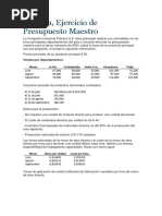 Caso Presupuesto Maestro | PDF | Presupuesto | Business