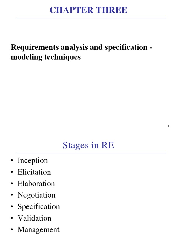 Chapter Three: Requirements Analysis and Specification - Modeling ...