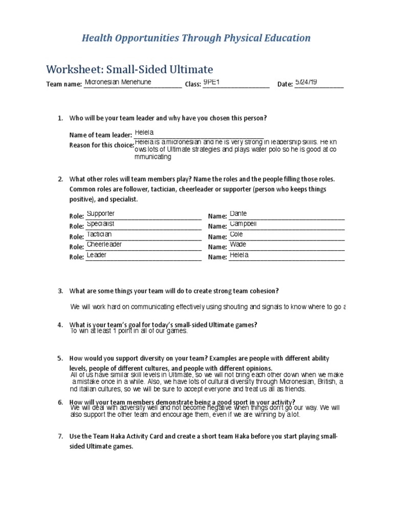 Team Building in Ultimate Frisbee | PDF | Psychological Concepts ...