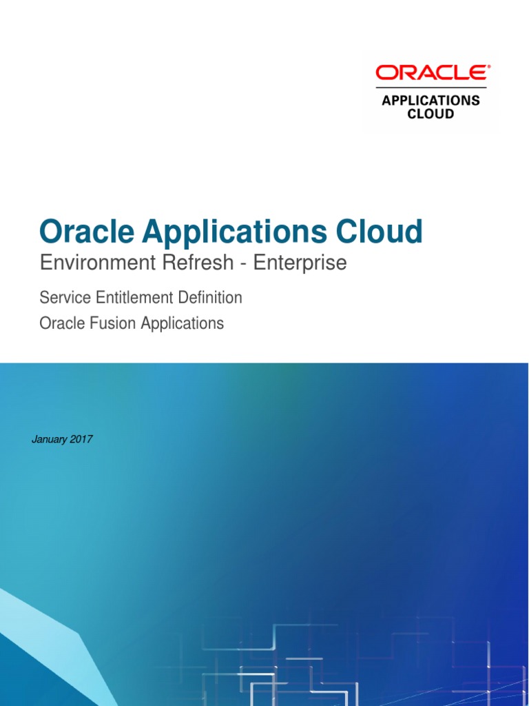 Oracle Applications Cloud Environment Refresh | PDF | Cloud Computing ...