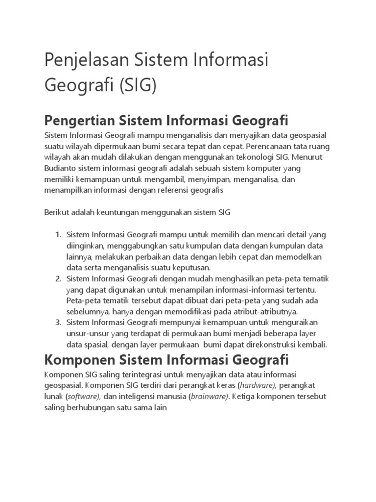 Pengelolaan Data SIG | PDF