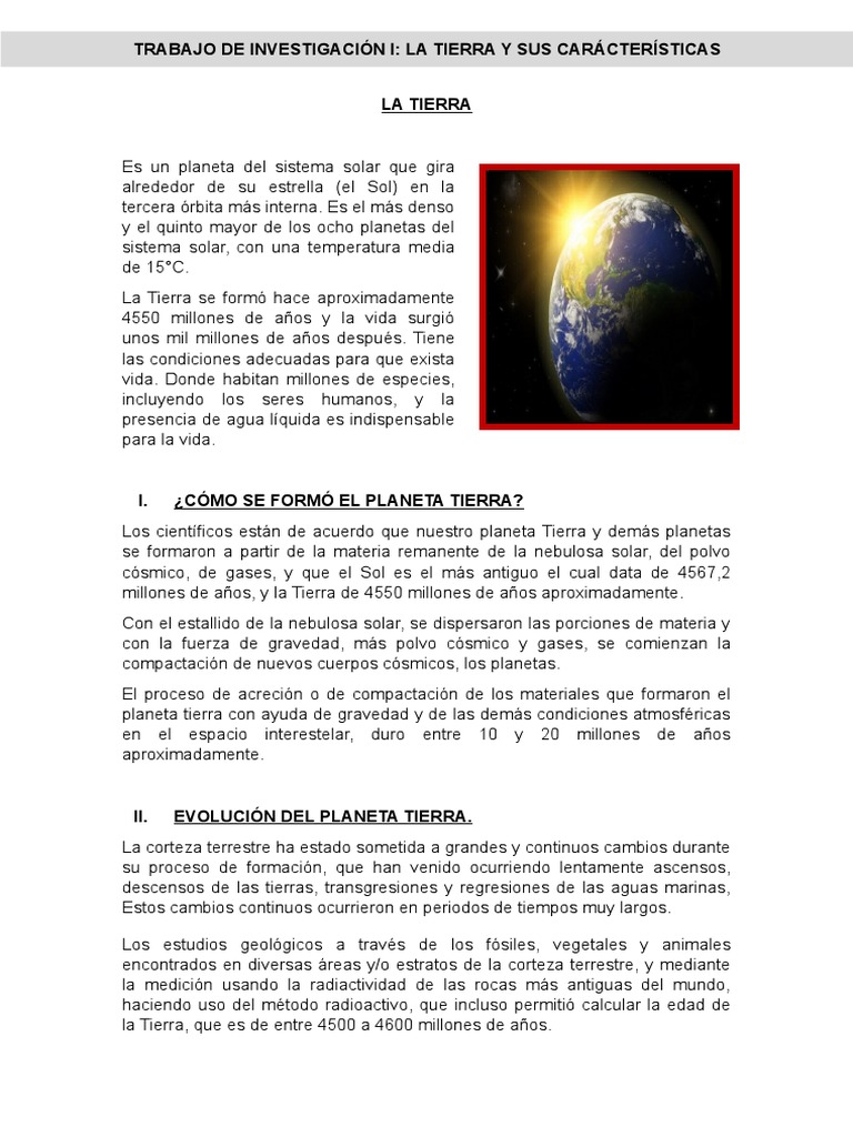 La Tierra y Sus Caracteristicas | PDF | Manto (geología) | Corteza ...