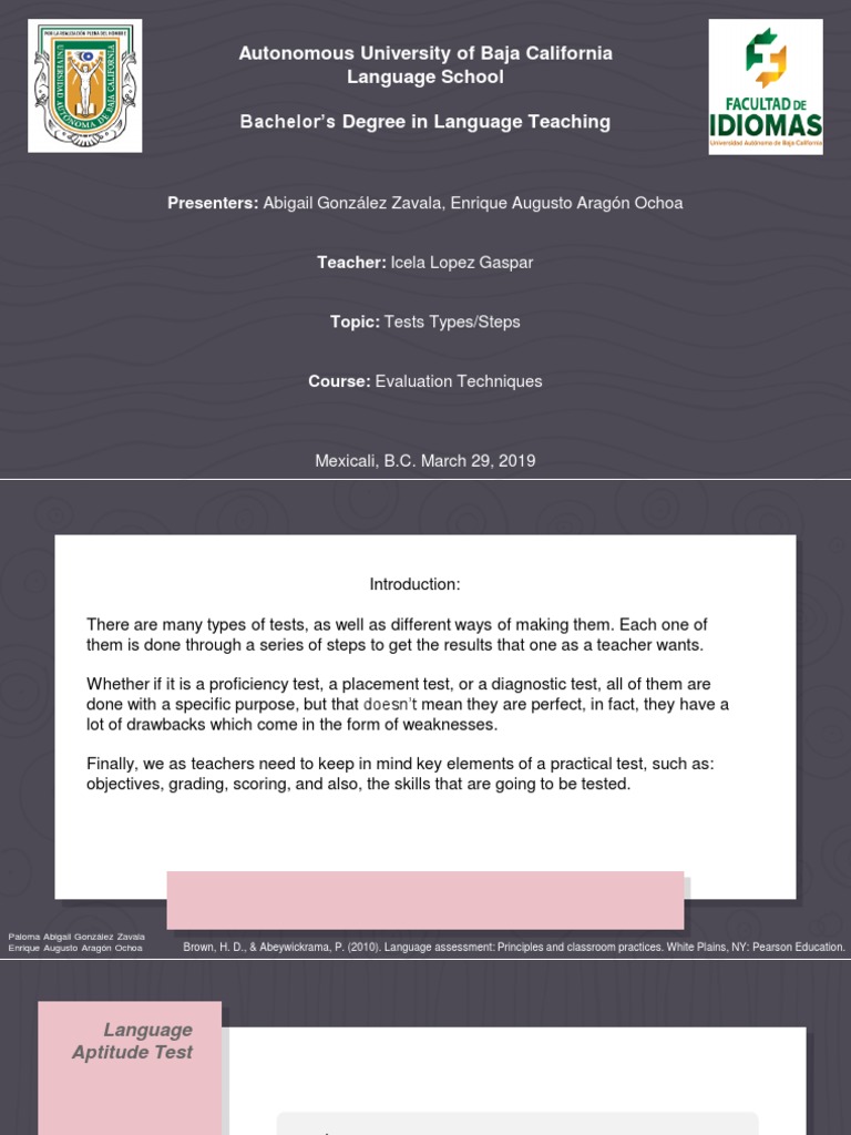 Tests Types - Steps | PDF | Educational Assessment | Test (Assessment)